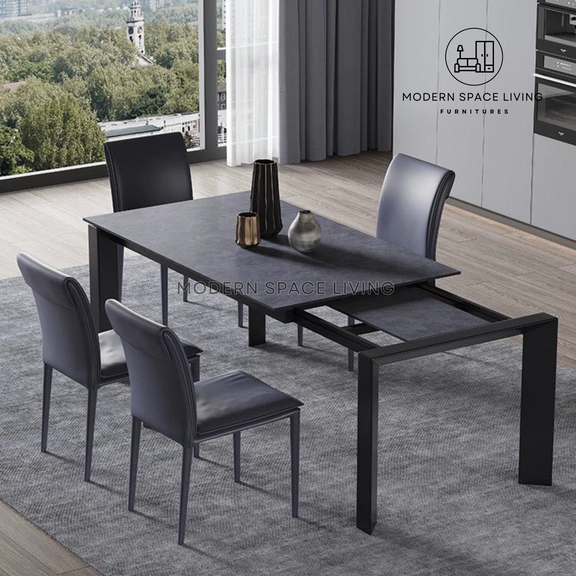 DAWN Modern Sintered Stone Extendable Dining Table – Modern Space Living