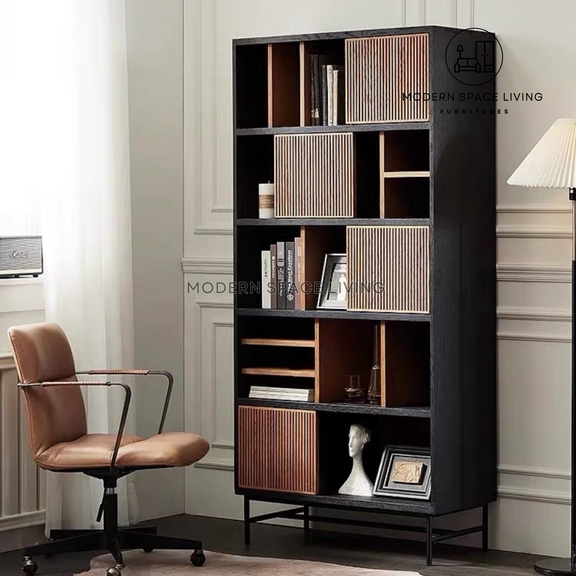 PREMIUM │MATTHEW Modern Solid Wood Bookshelves – Modern Space Living