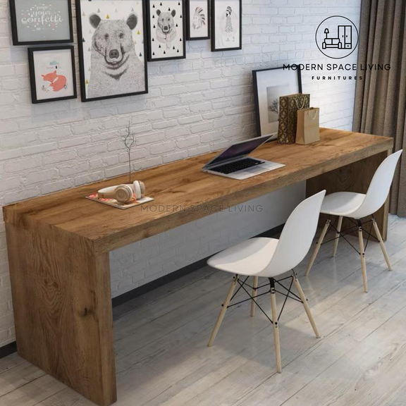 SAMUEL Rustic Solid Wood Desk – Modern Space Living