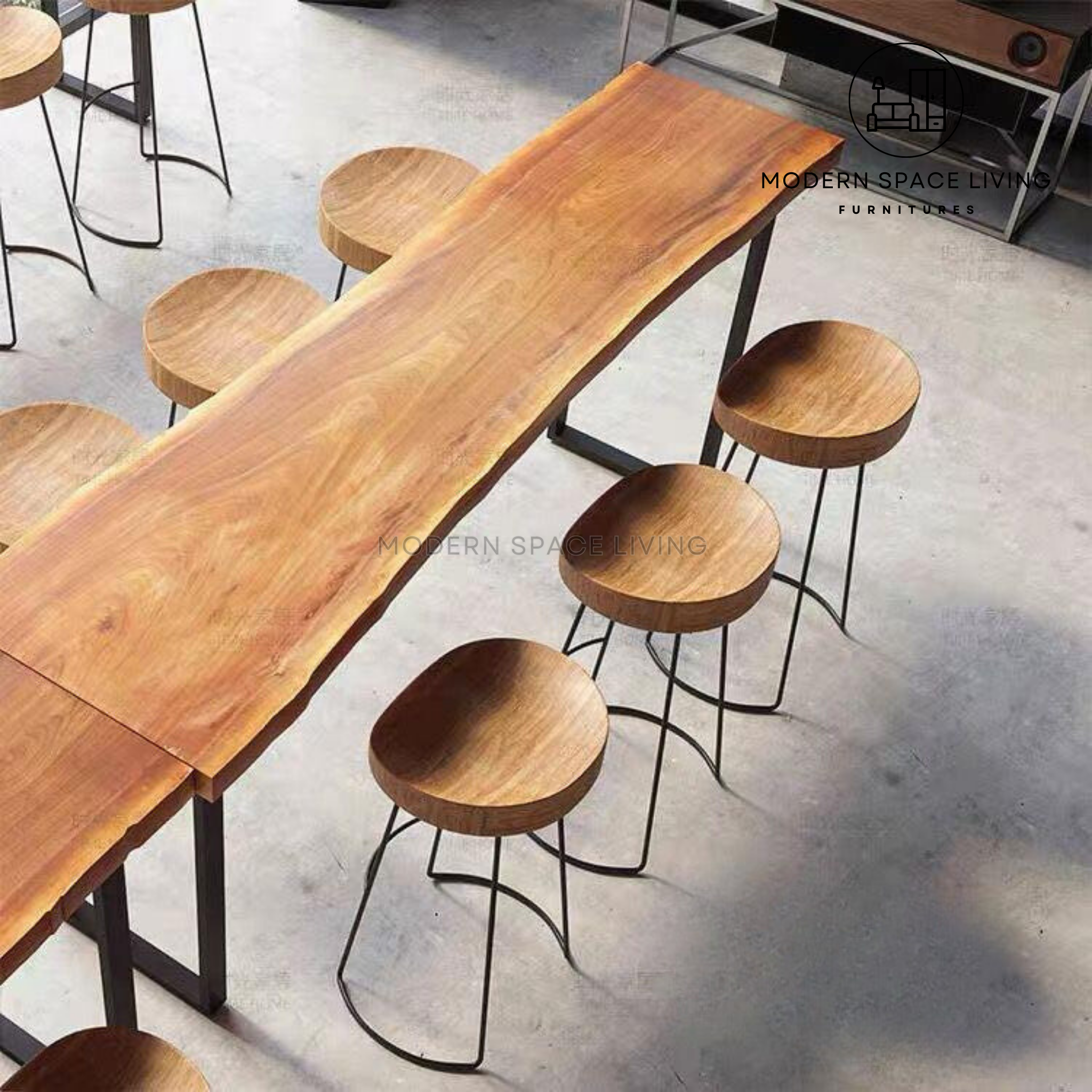 BENSON Solid Wood Bar Table – Modern Space Living