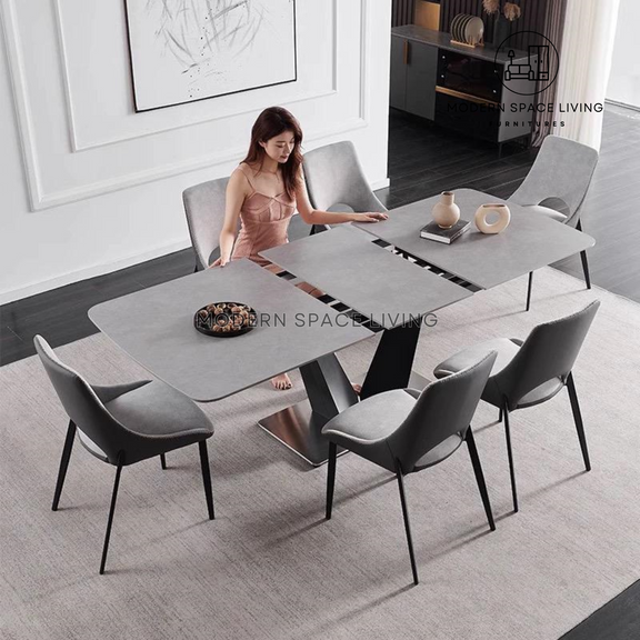 FLORENCE Modern Sintered Stone Extendable Dining Table – Modern Space ...