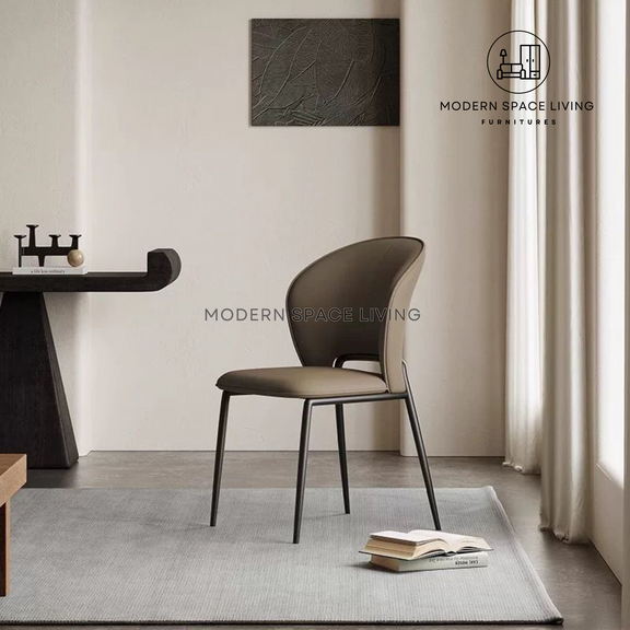 PERRY Modern Leather Dining Chair – Modern Space Living