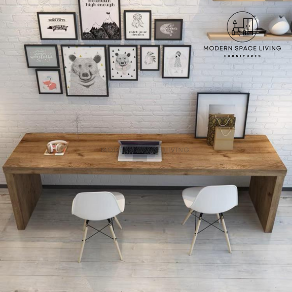 SAMUEL Rustic Solid Wood Desk – Modern Space Living