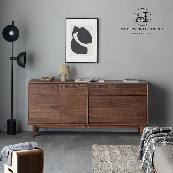 CYRUS Rustic Solid Wood Cabinet – Modern Space Living