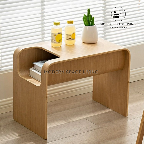 KOHARU Japandi Side Table – Modern Space Living