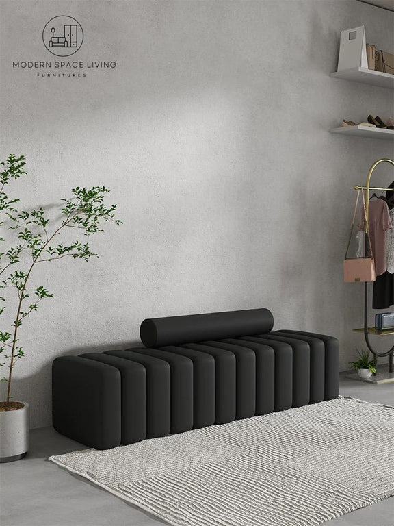 MELLOW Modern Leather Bench – Modern Space Living