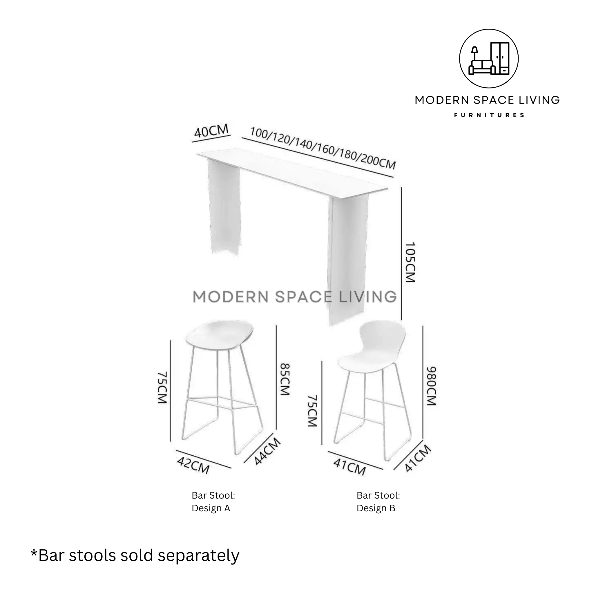 ELOISE Modern Acrylic Bar Table – Modern Space Living