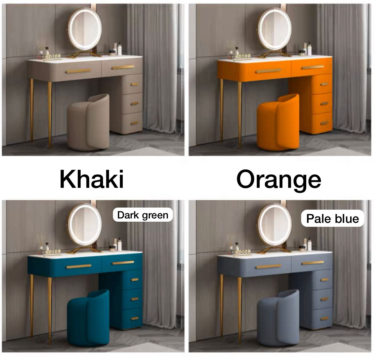 FLORI Modern Dressing Table Set – Modern Space Living