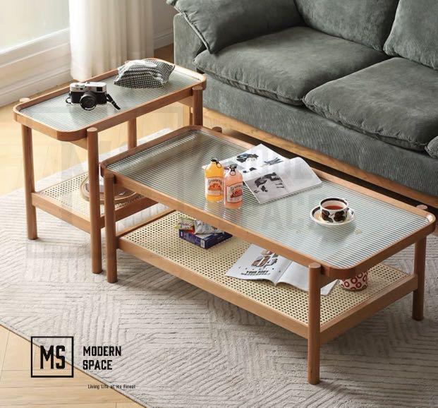 NICOLE Solid Wood Coffee Table – Modern Space Living