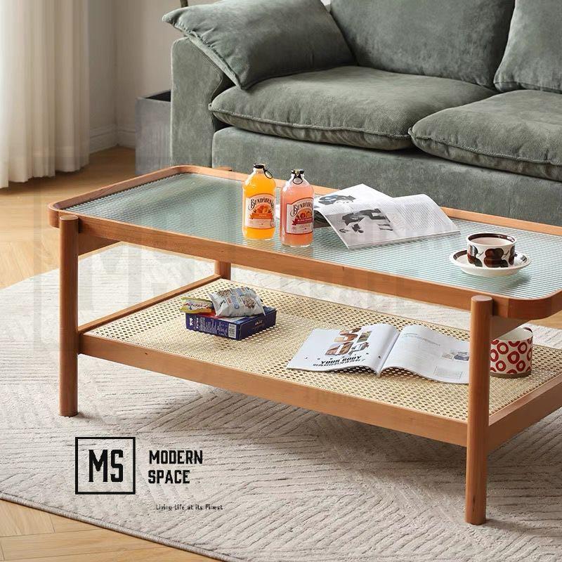 NICOLE Solid Wood Coffee Table – Modern Space Living