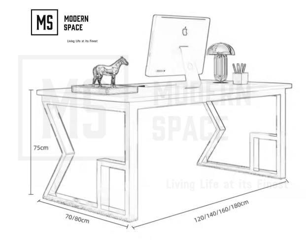 TIARA Modern Sintered Stone Desk – Modern Space Living