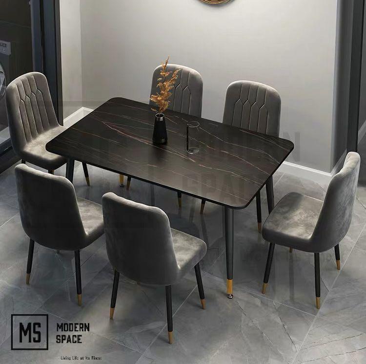 CAMERON Modern Sintered Stone Dining Table Set – Modern Space Living