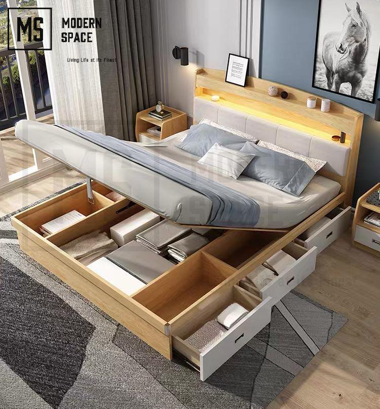 HAROLD Modern Storage Bed Frame – Modern Space Living