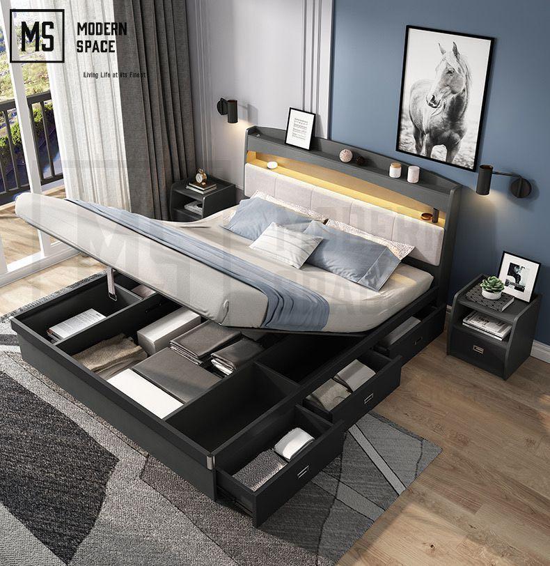 HAROLD Modern Storage Bed Frame – Modern Space Living