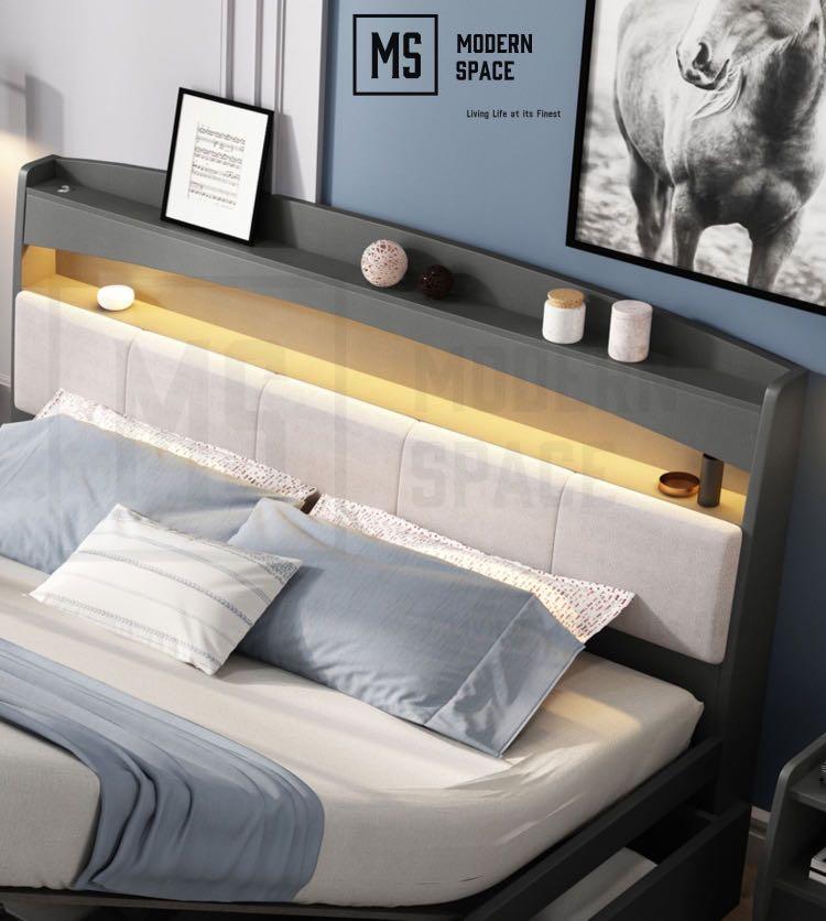 HAROLD Modern Storage Bed Frame – Modern Space Living