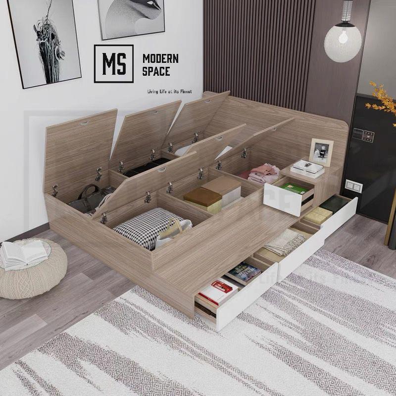 NAGOYA Japanese Storage Platform Bed Frame – Modern Space Living