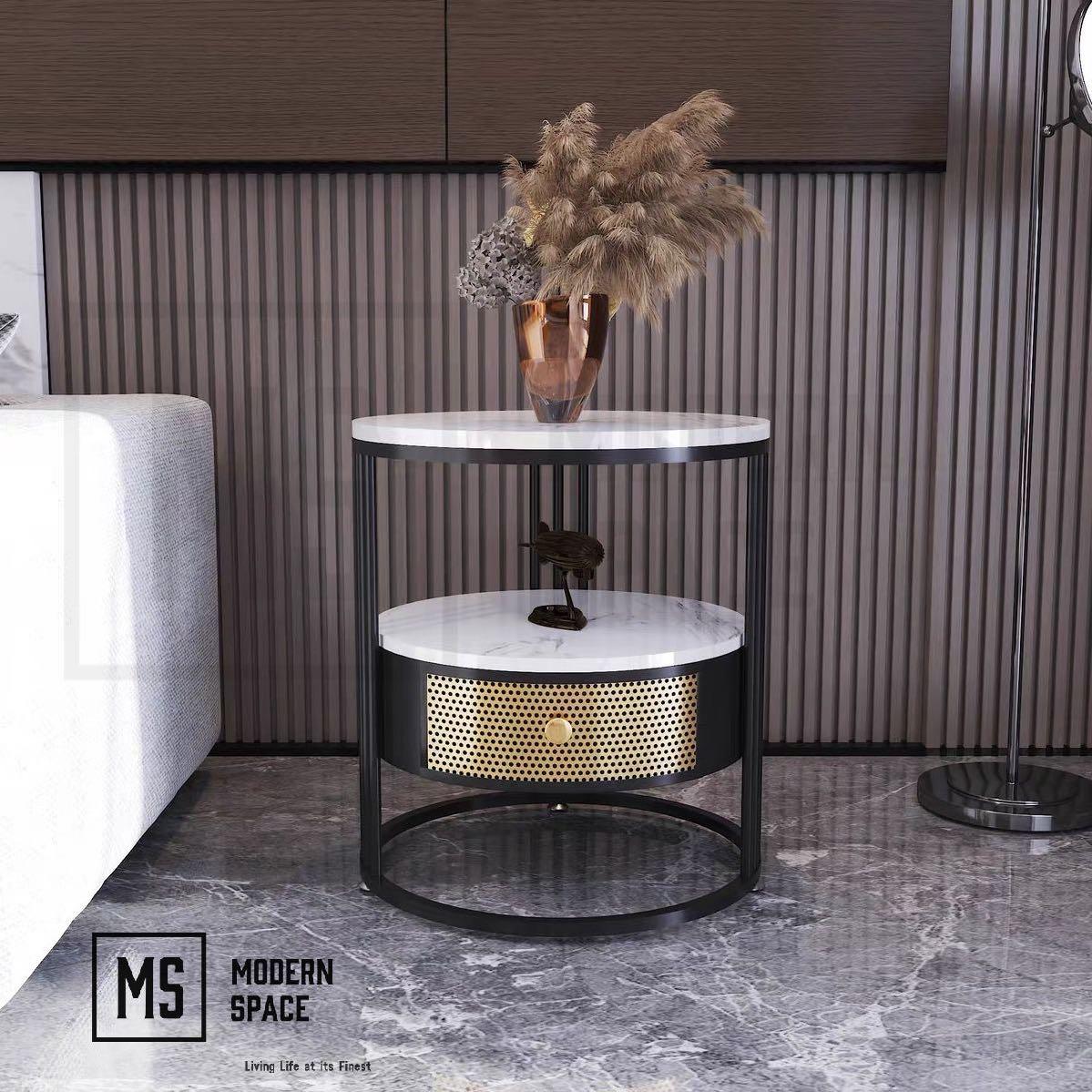 JENNA Modern Sintered Stone Side Table – Modern Space Living