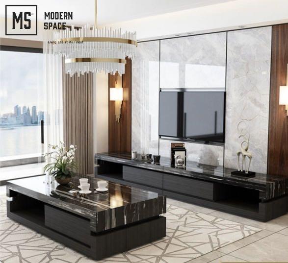 JOSEPH Modern Marble TV Console / Coffee Table – Modern Space Living
