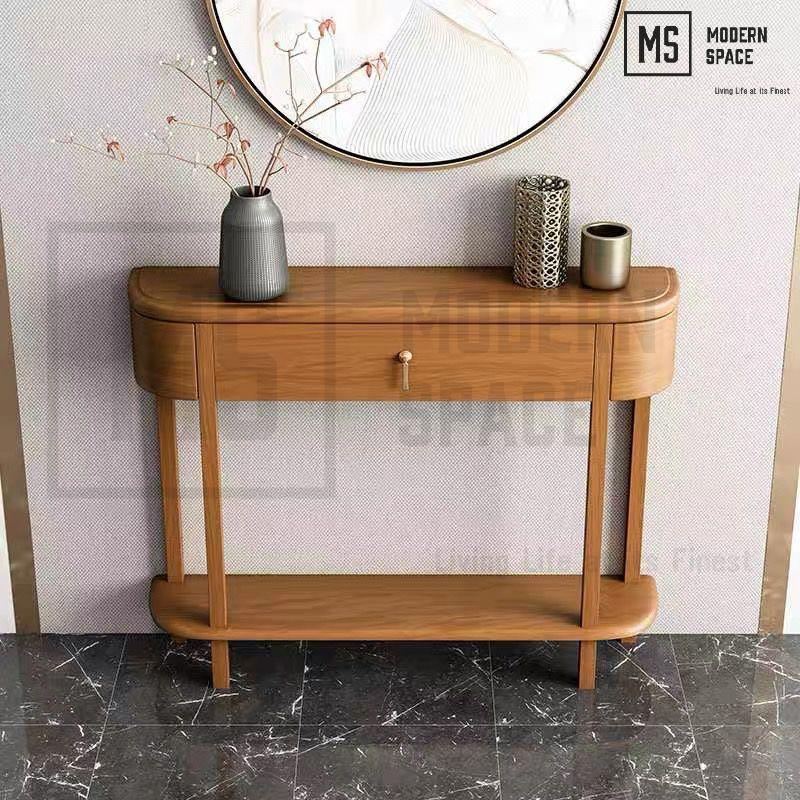 LAYEN Solid Wood Hallway Console – Modern Space Living
