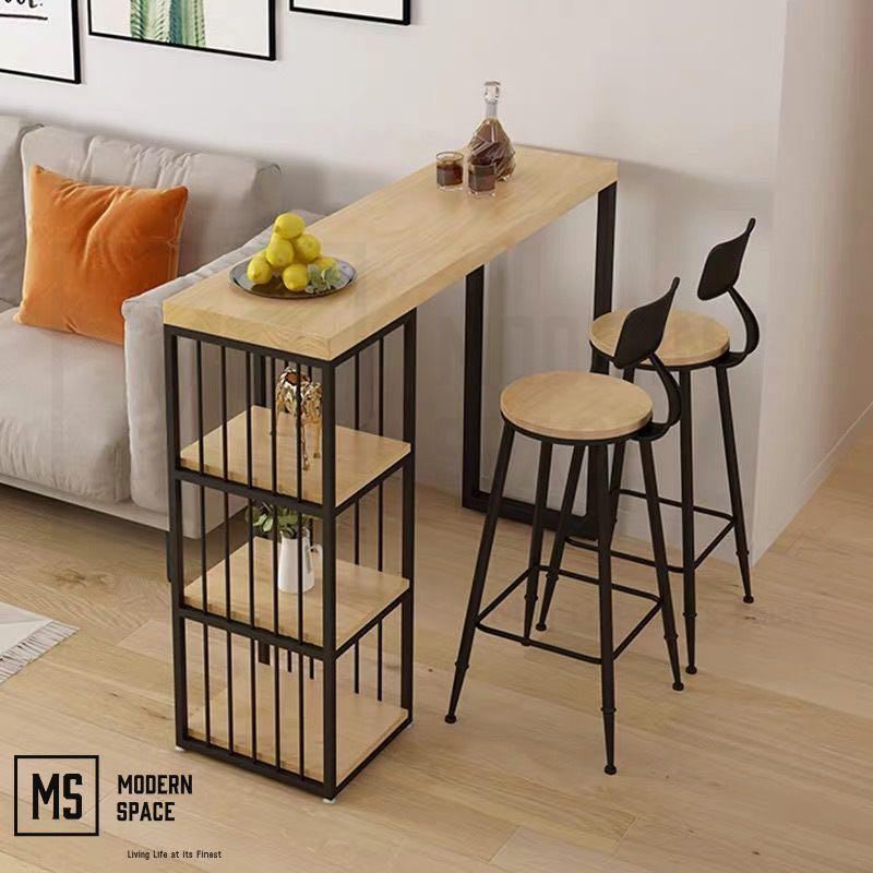 LINCON Industrial Bar Table – Modern Space Living