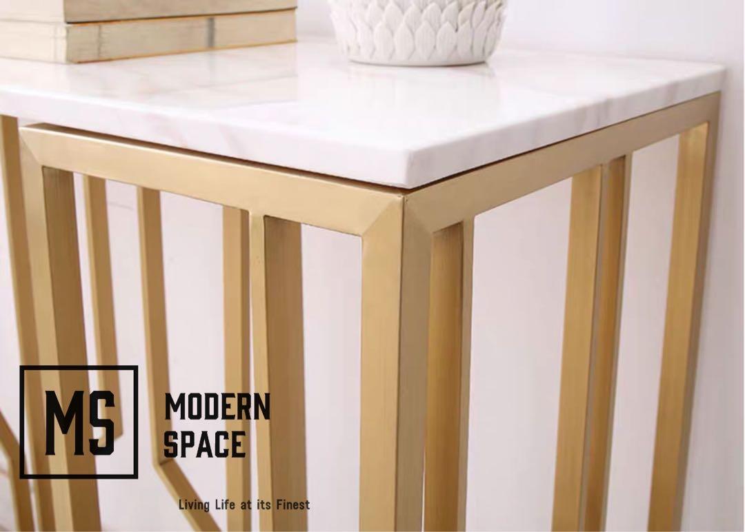 LINNY Luxury Marble Hallway Console – Modern Space Living