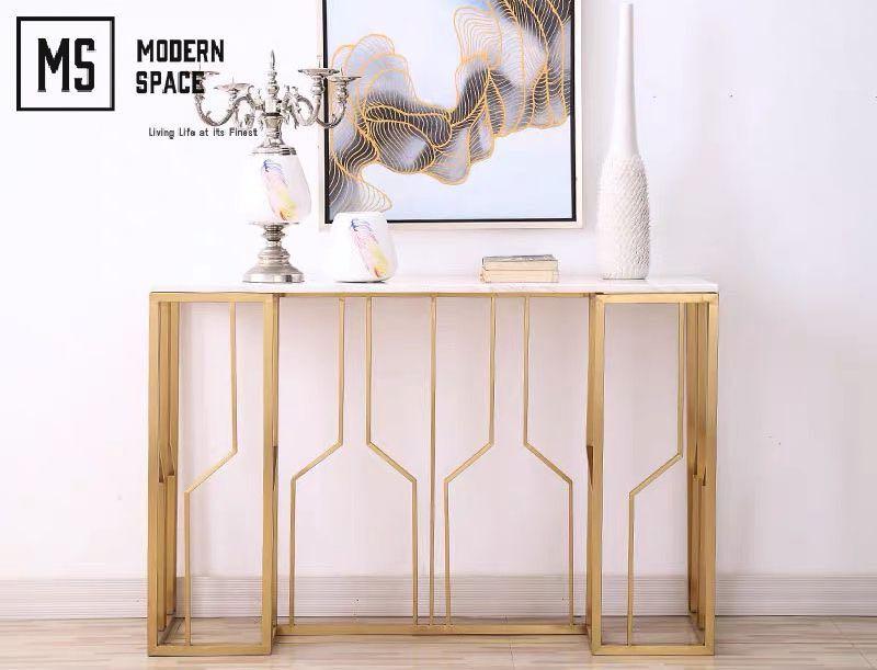 LINNY Luxury Marble Hallway Console – Modern Space Living