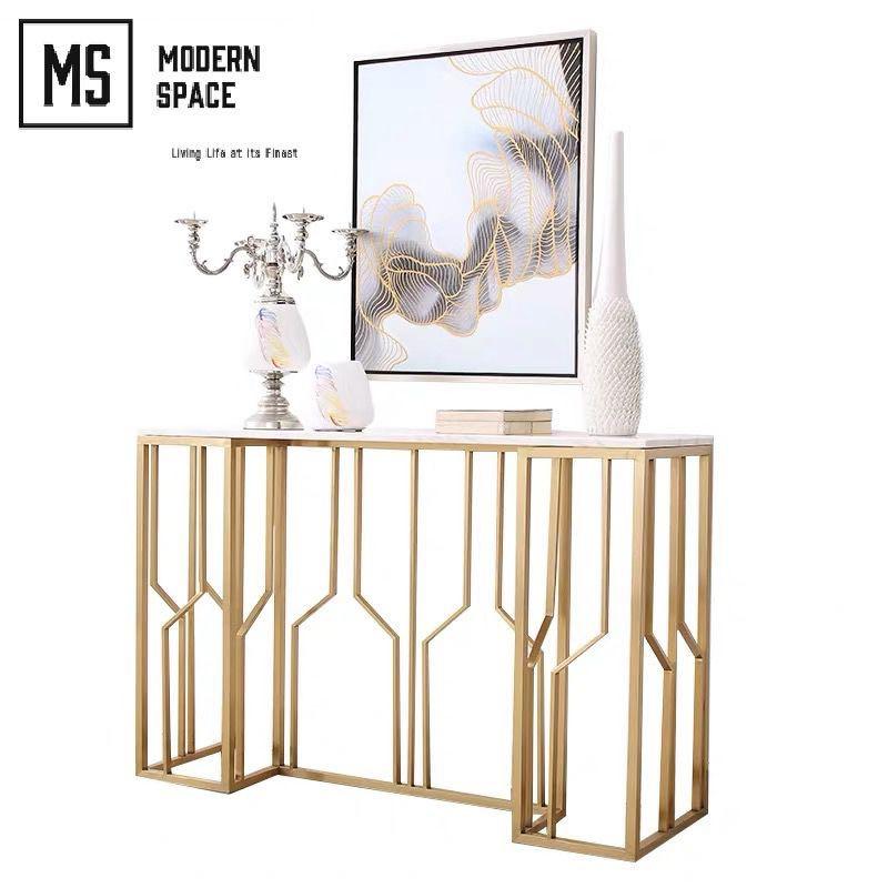 LINNY Luxury Marble Hallway Console – Modern Space Living