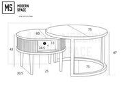 MARKO Scandinavian Nesting Coffee Table – Modern Space Living