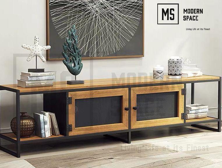 MONTE Rustic Solid Wood TV Console – Modern Space Living