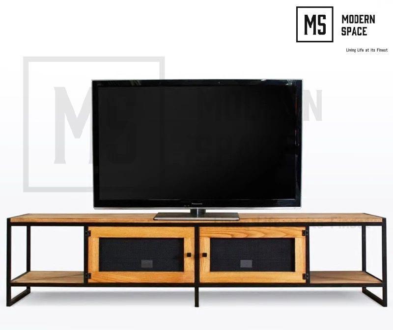 MONTE Rustic Solid Wood TV Console – Modern Space Living