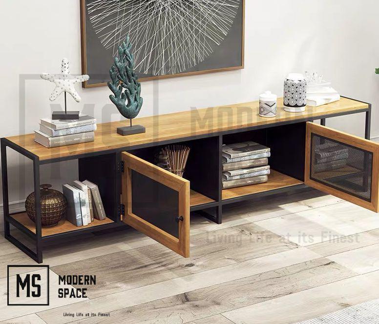 MONTE Rustic Solid Wood TV Console – Modern Space Living