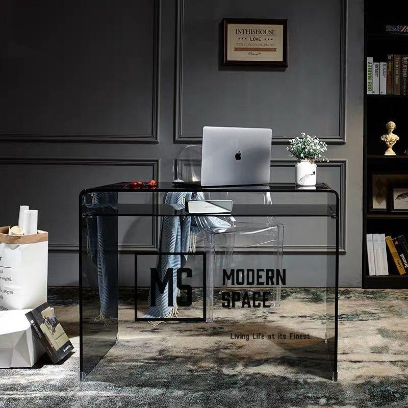 ASHLYN Modern Glass Desk – Modern Space Living