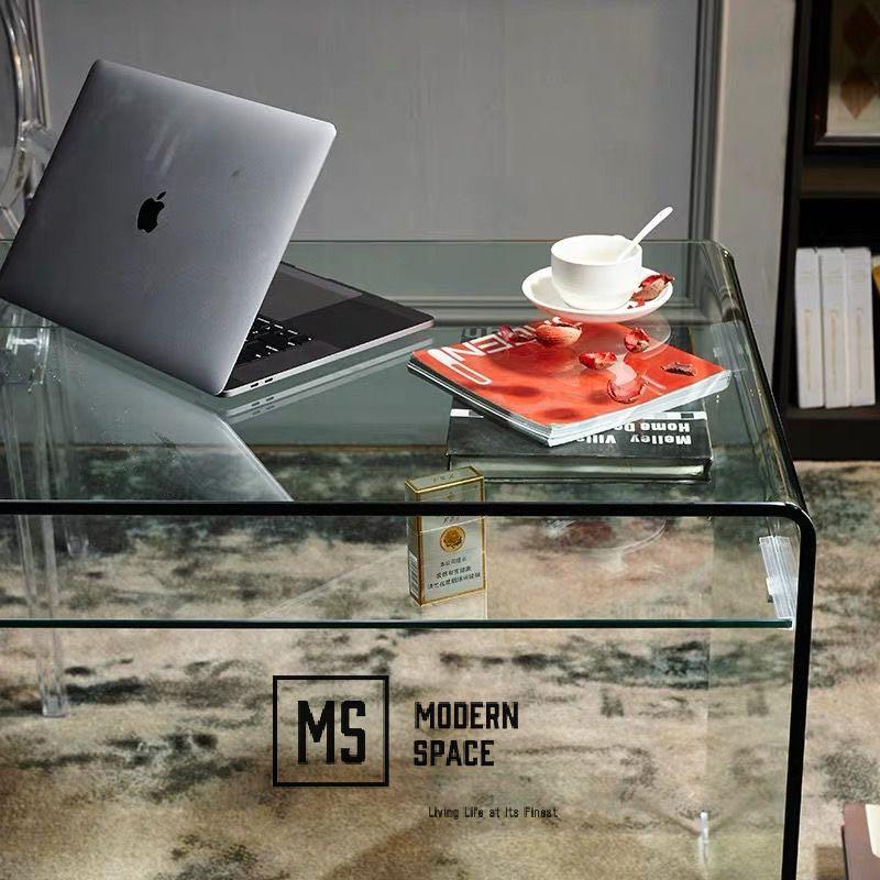 ASHLYN Modern Glass Desk – Modern Space Living