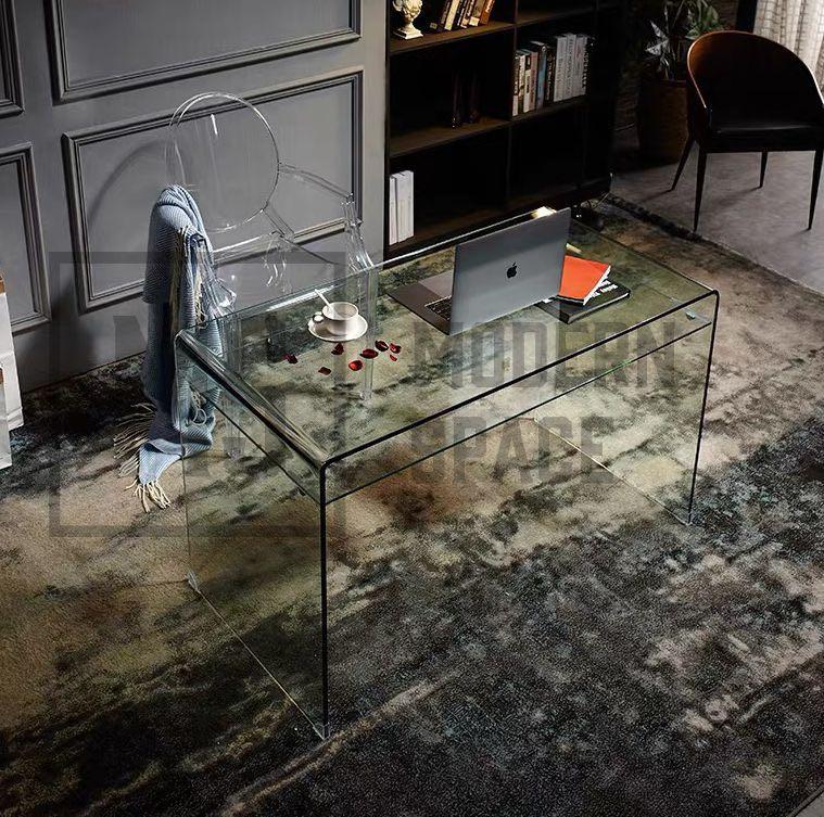 ASHLYN Modern Glass Desk – Modern Space Living