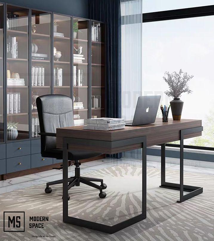 HARPER Rustic Office Desk – Modern Space Living