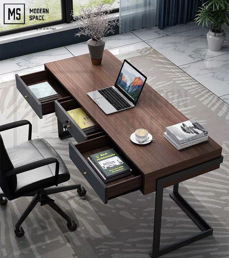 HARPER Rustic Office Desk – Modern Space Living