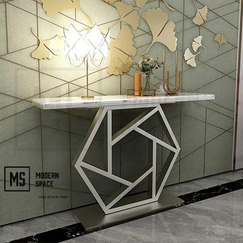TRICLE Modern Marble Console Table – Modern Space Living