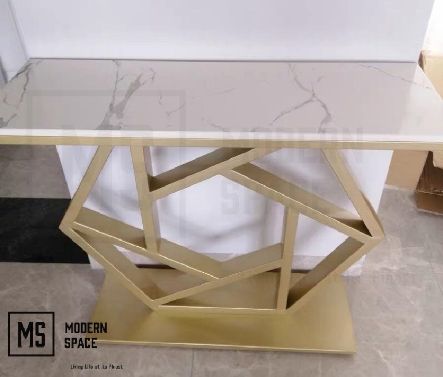 TRICLE Modern Marble Console Table – Modern Space Living