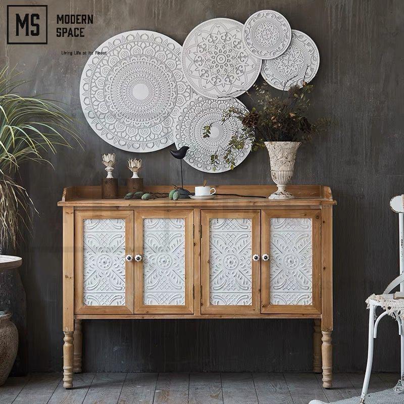 TUCKER Rustic Solid Wood Sideboard – Modern Space Living